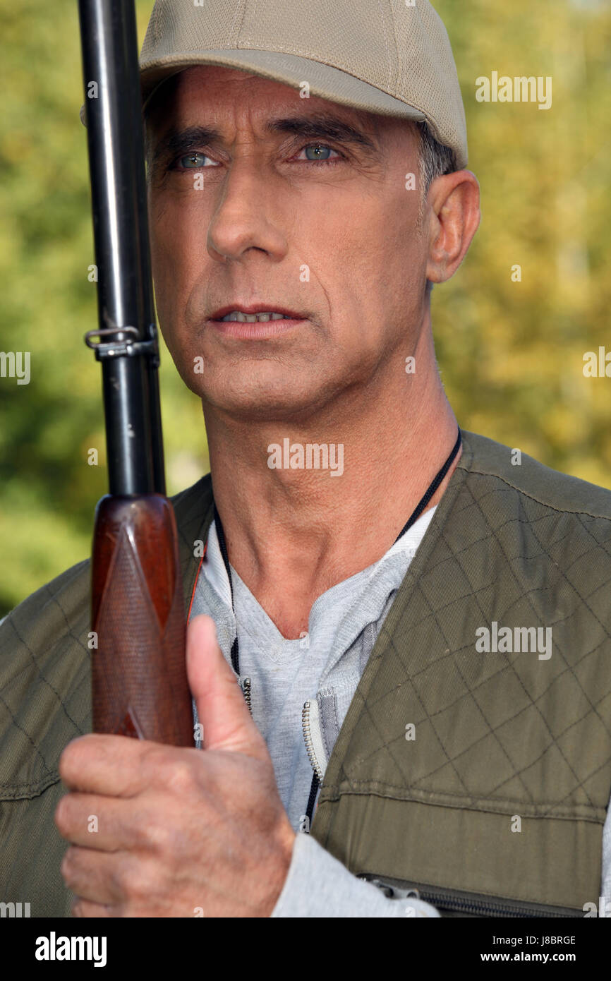 male, masculine, hunter, gun, firearm, huntsman, shotgun, hunting ...