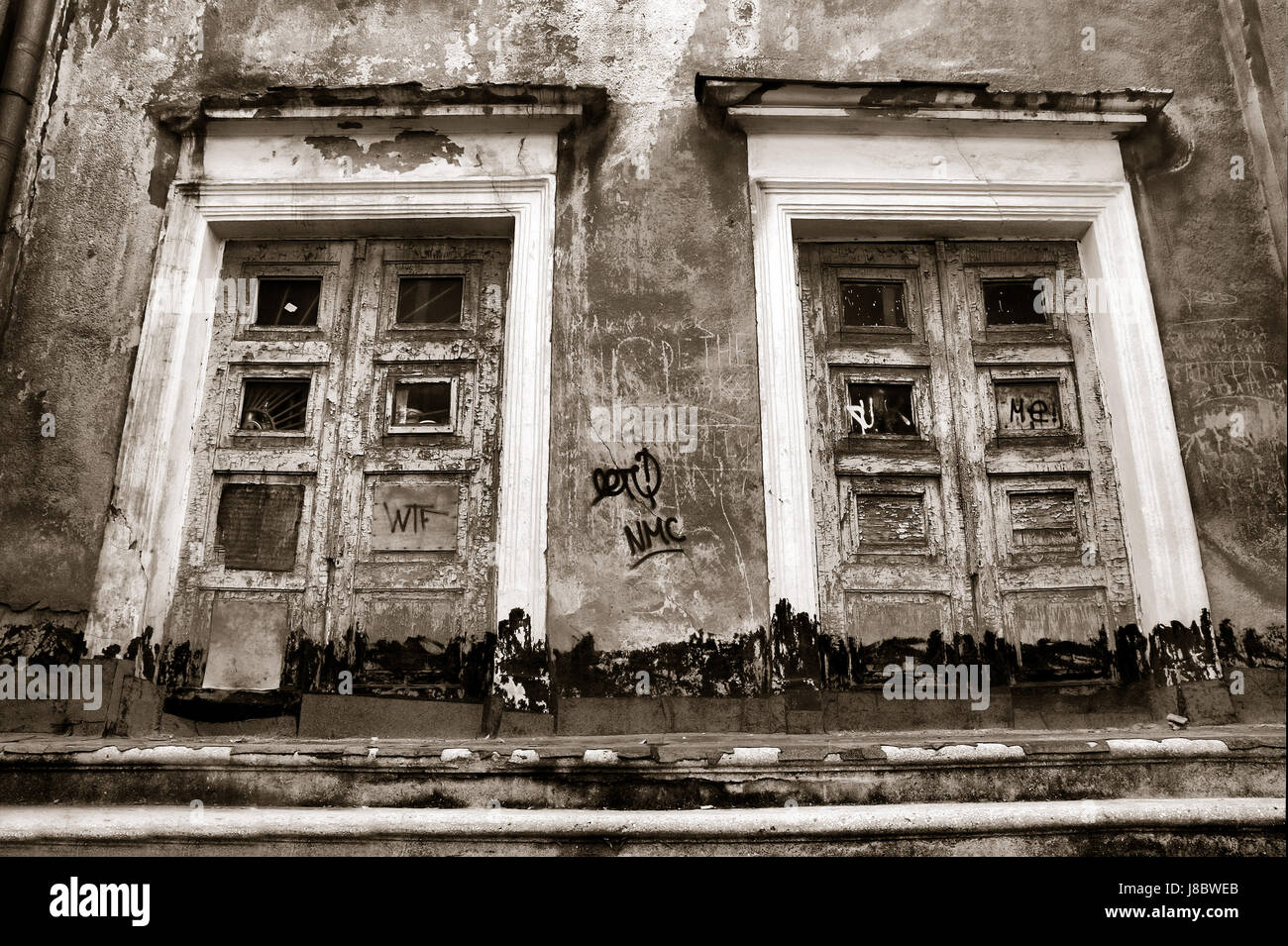 house, building, sepia, wall, ruins, style of construction ...