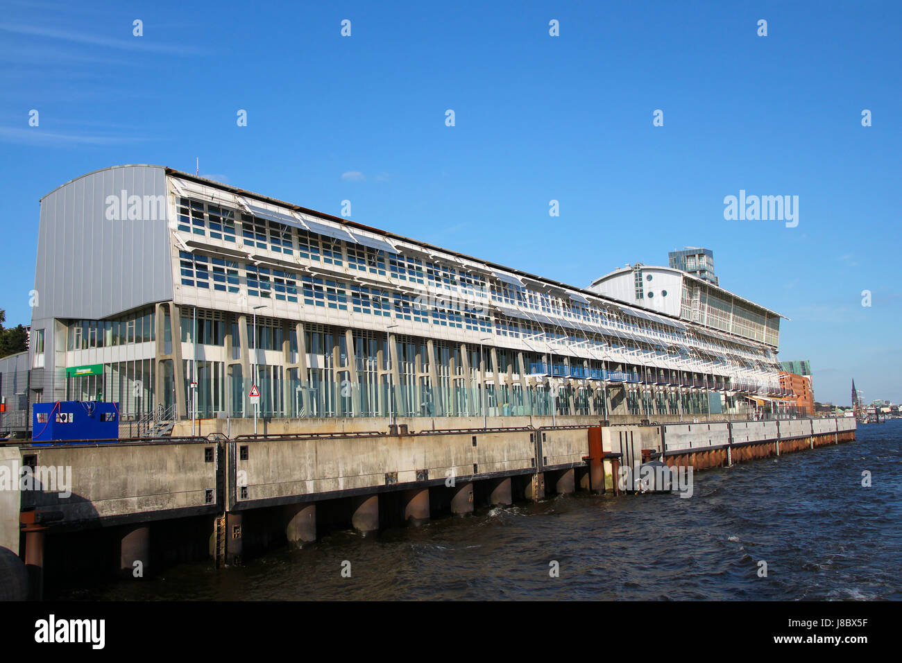 harbor, hamburg, england, harbours, terminal, ferry, old, blue, modern ...