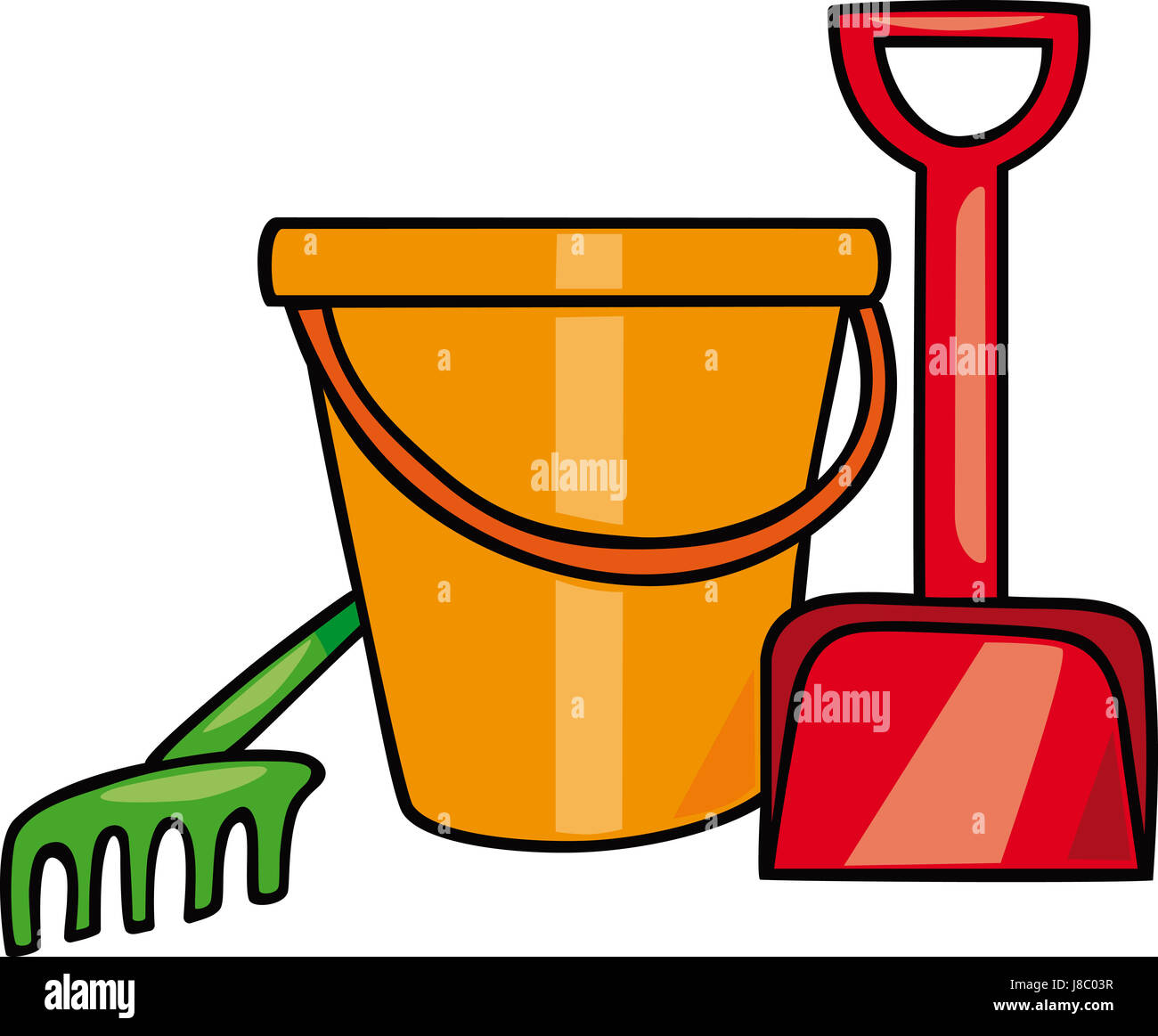 Cartoon bucket and spade hi-res stock photography and images - Alamy