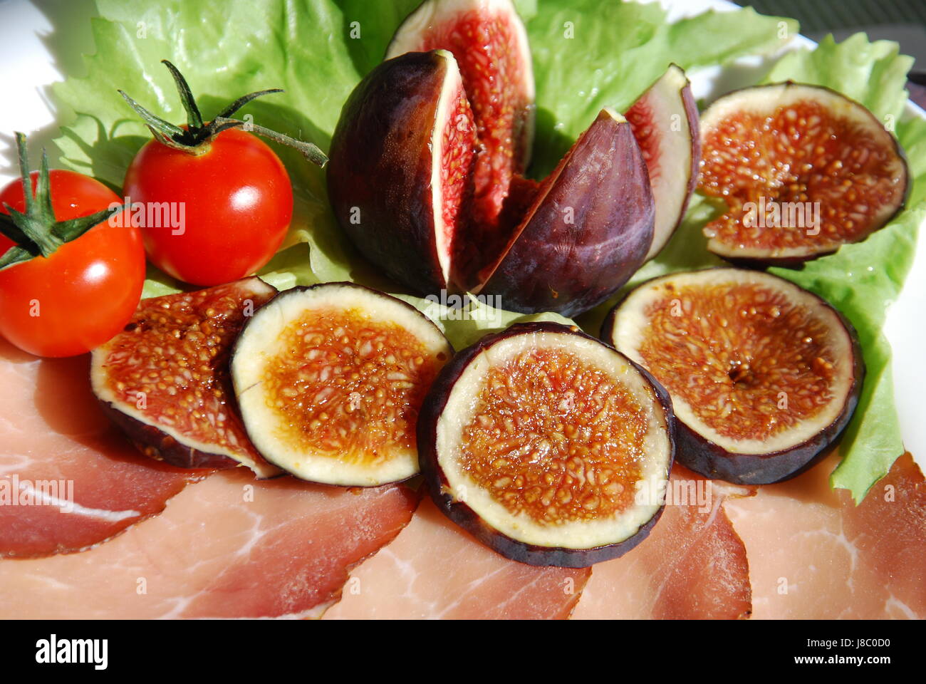 fig, figs, ham, starter, with, snack time, service, cold, hot, kitchen ...