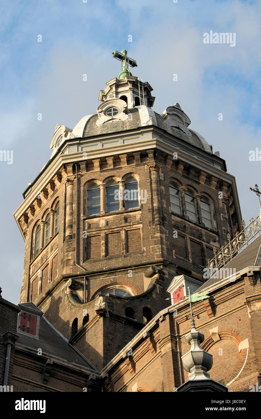 dome, amsterdam, historical, church, dome, cross, baroque, europe ...