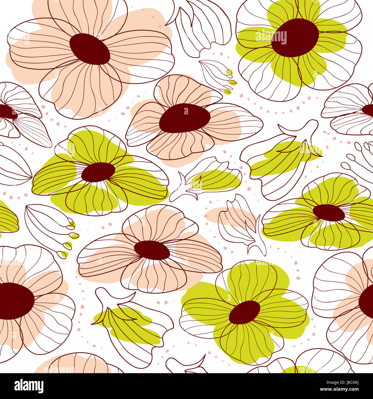 flower, plant, abstract, pattern, season, seamless, backdrop ...