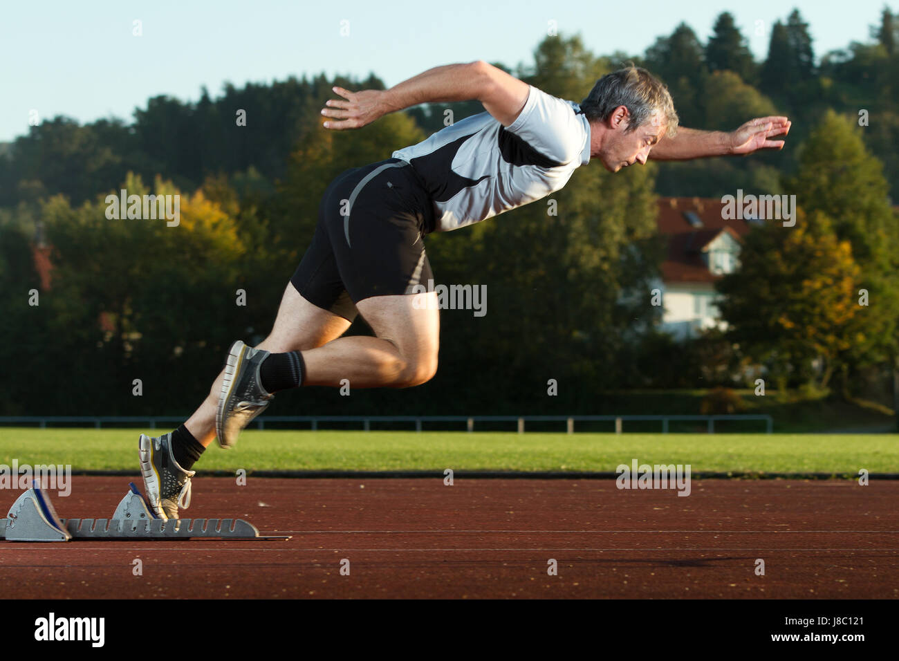 sprinter at startup Stock Photo - Alamy