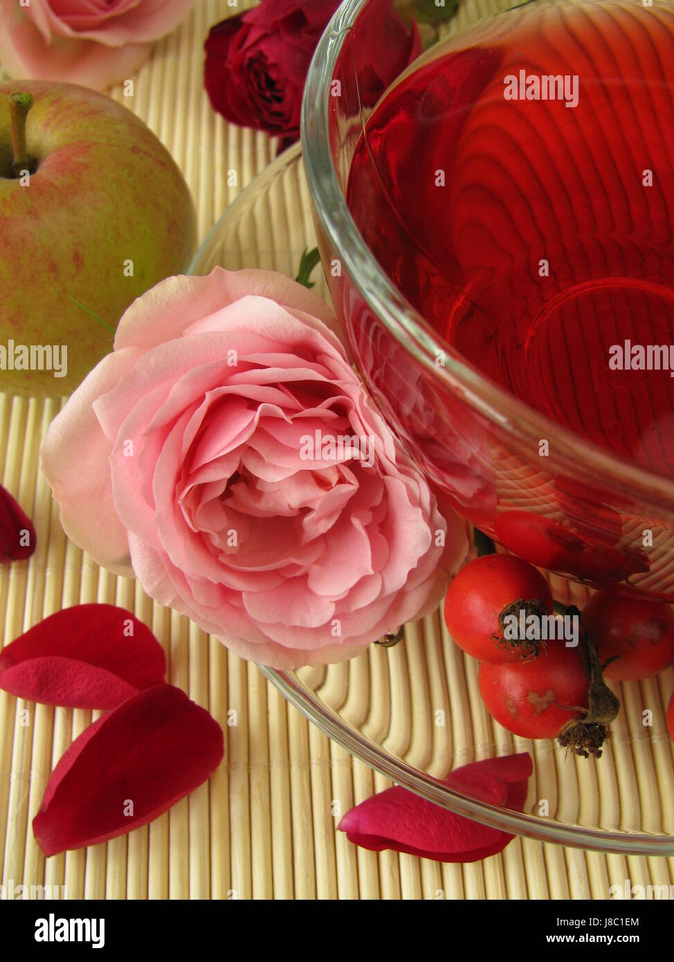 tea, apples, apple, haws, tea, drink, sweetly, flower, rose, plant ...