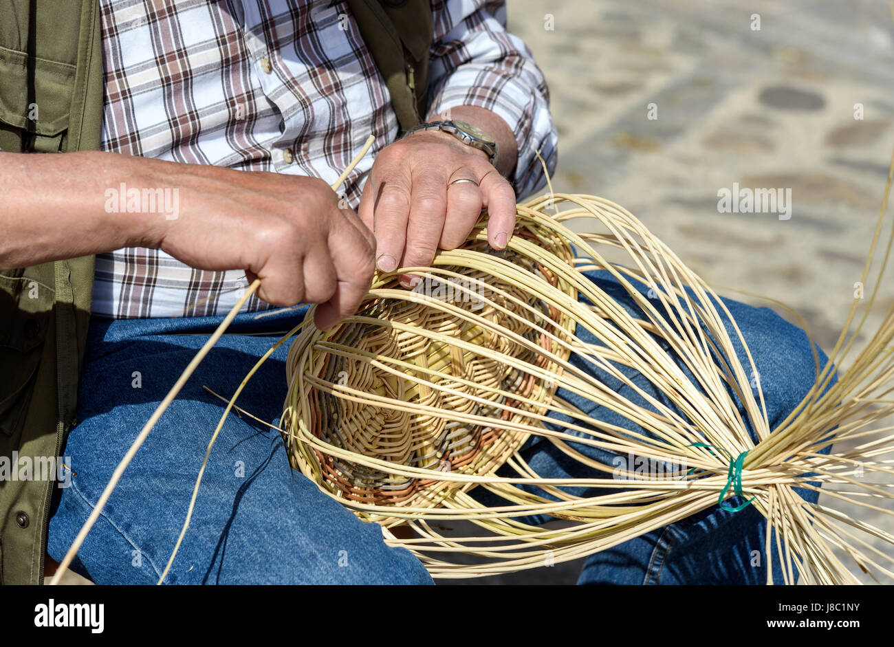 Wicker work basket hi-res stock photography and images - Alamy