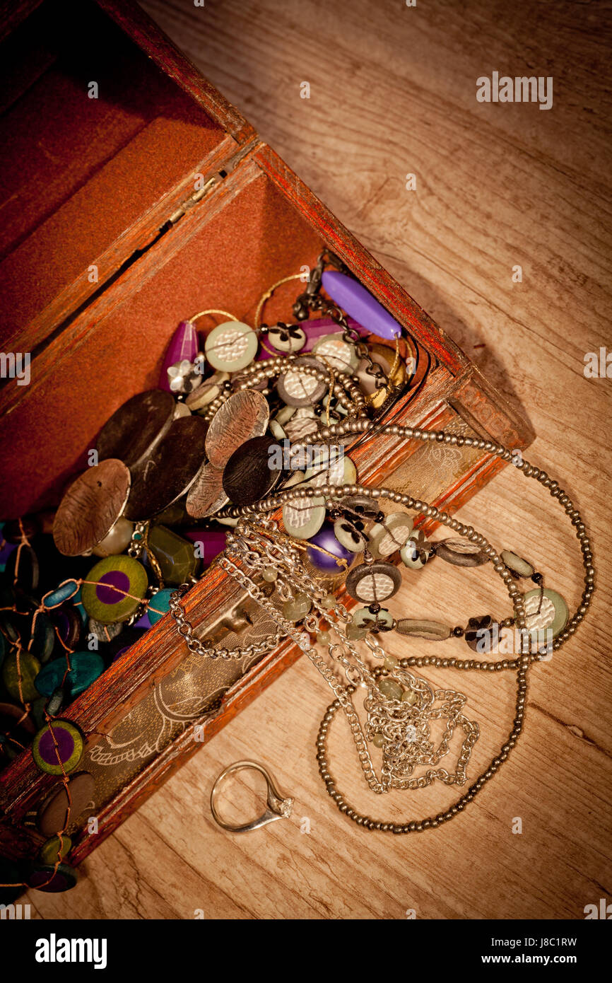 vintage, secret, jewels, treasure, chest, model, design, project ...