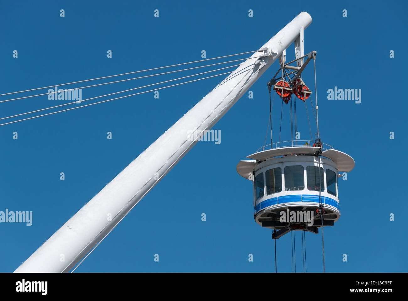 cable, genoa, derrick, firmament, sky, current conduction, heavy, hard ...