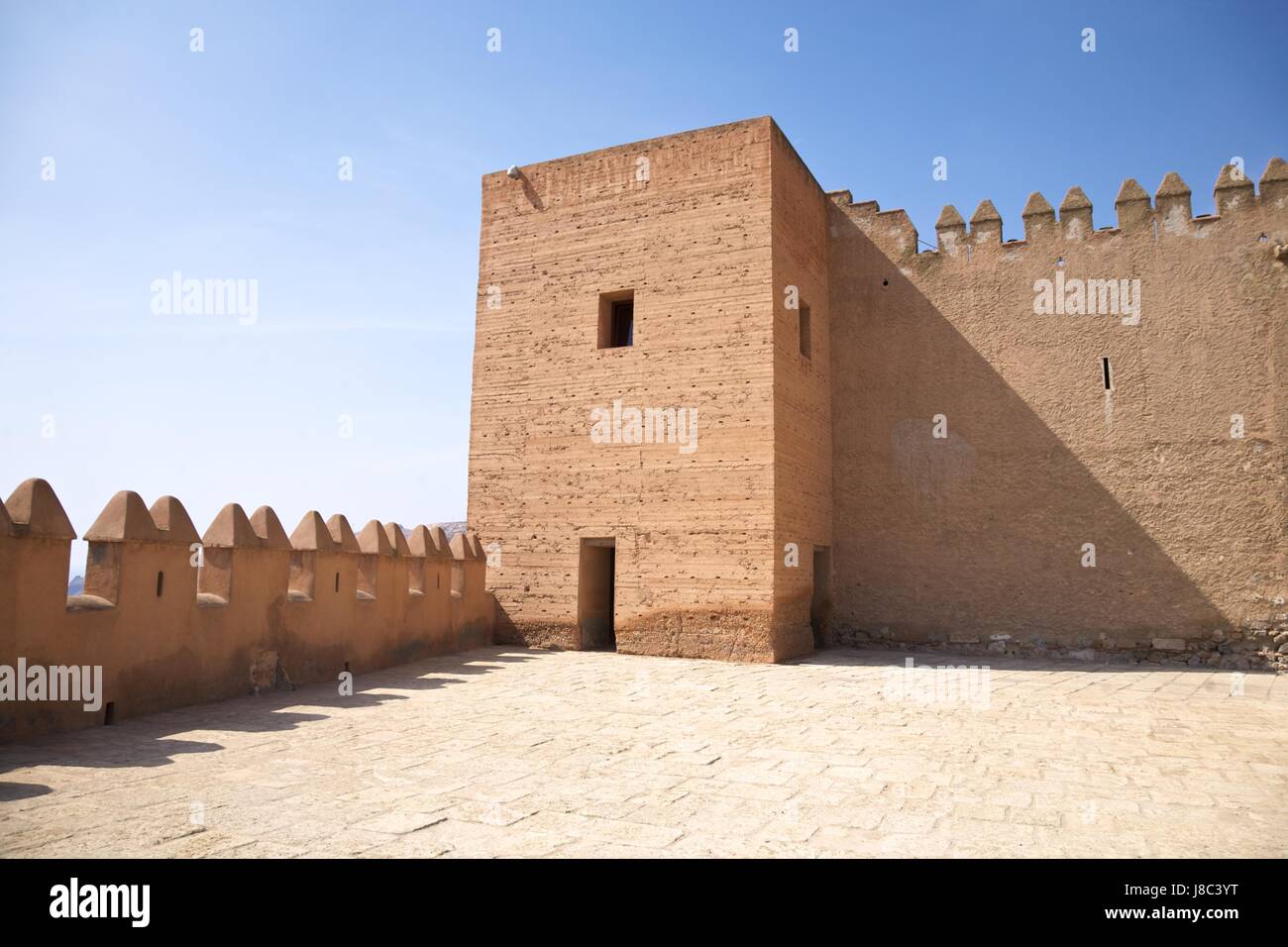 monument, spain, wall, castle, landmark, building, chateau, tower ...