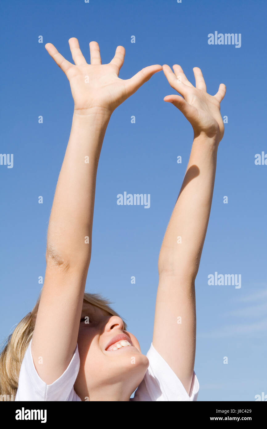 up, on, determination, kid, air, raised, child, arms, humans, human ...