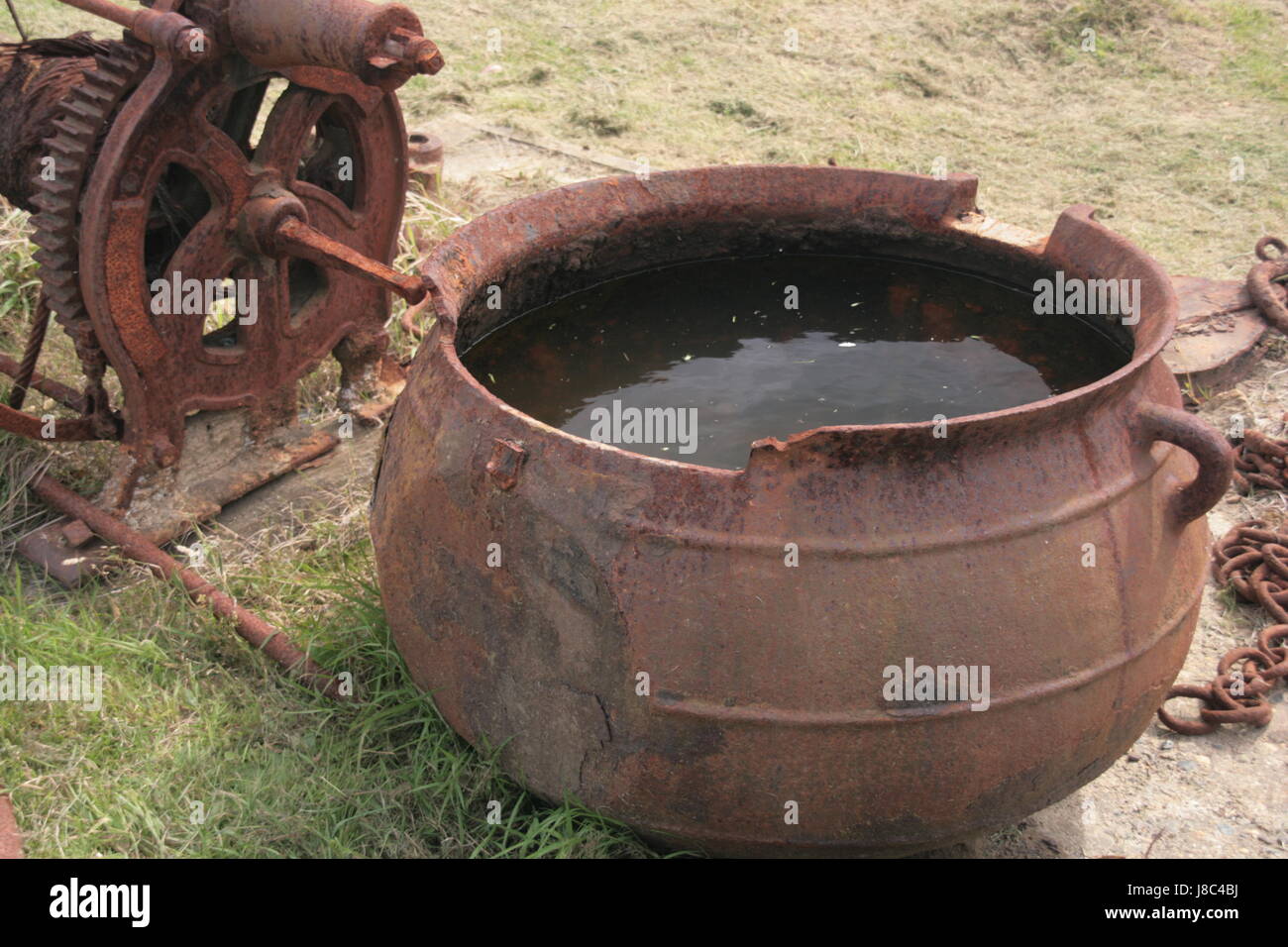 rusty boiler and old gear Stock Photo - Alamy