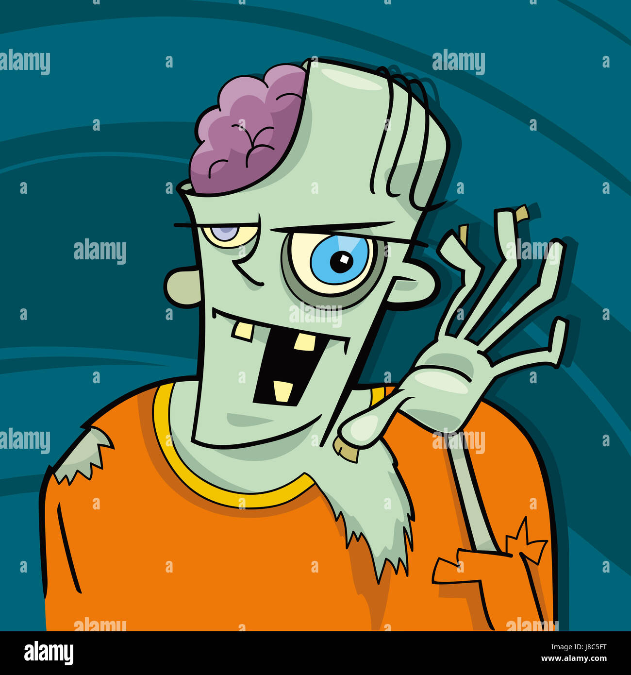 illustration, scary, halloween, spooky, horror, costume, cartoon ...