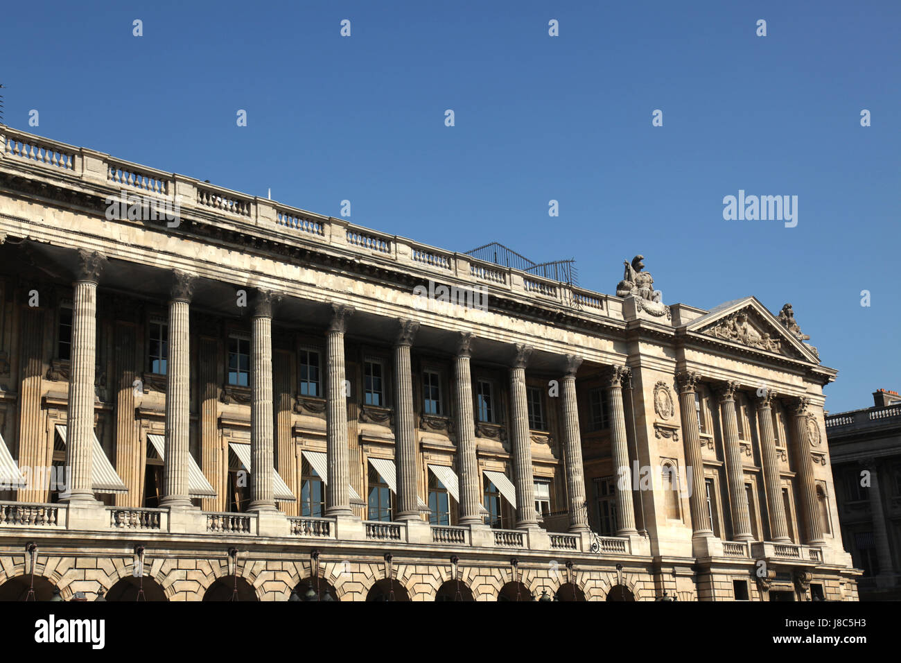 paris, hotel, france, square, facade, building, buildings, de, crillon ...