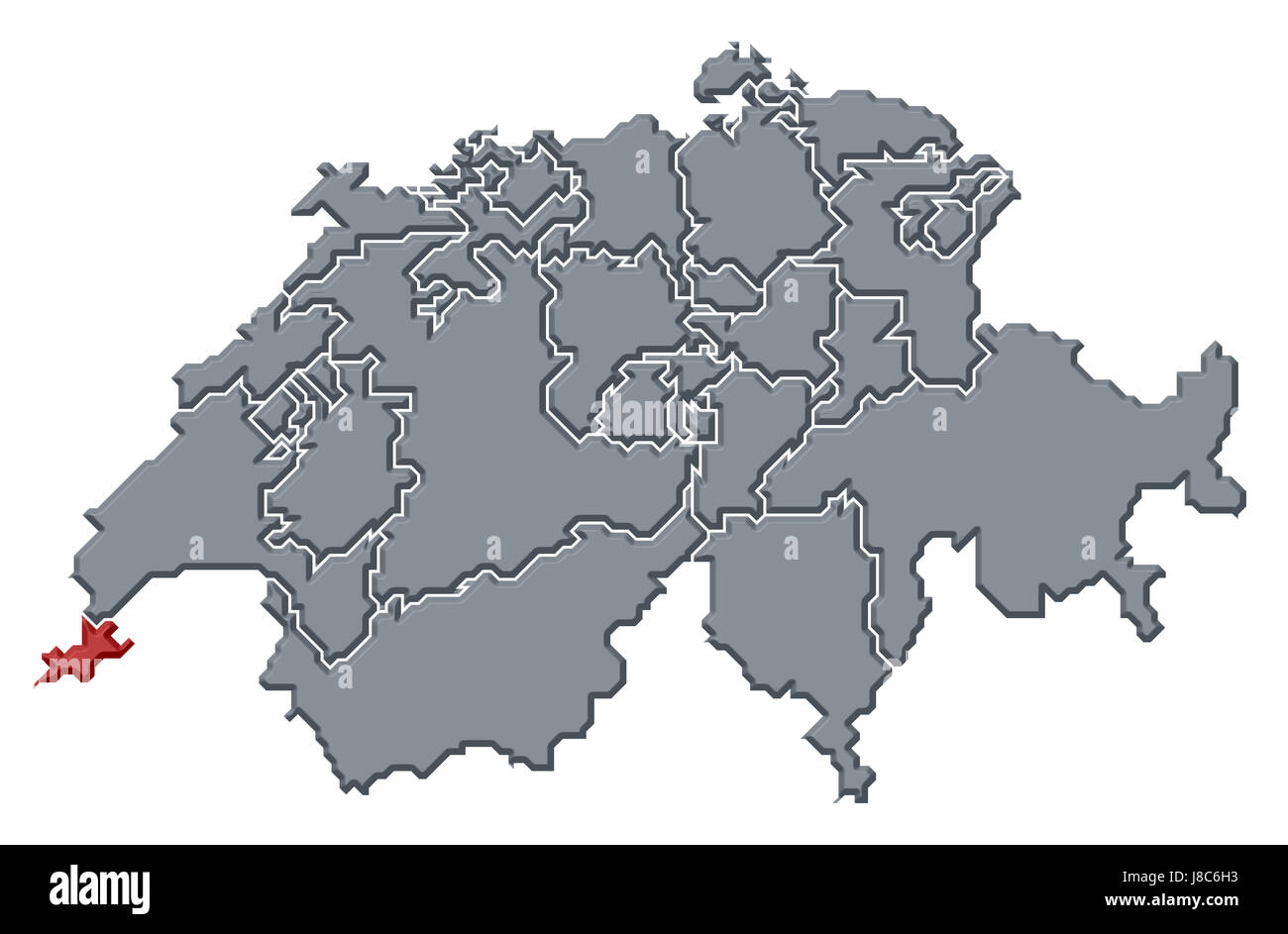 swiss, map, atlas, map of the world, profile, symbolic, political ...