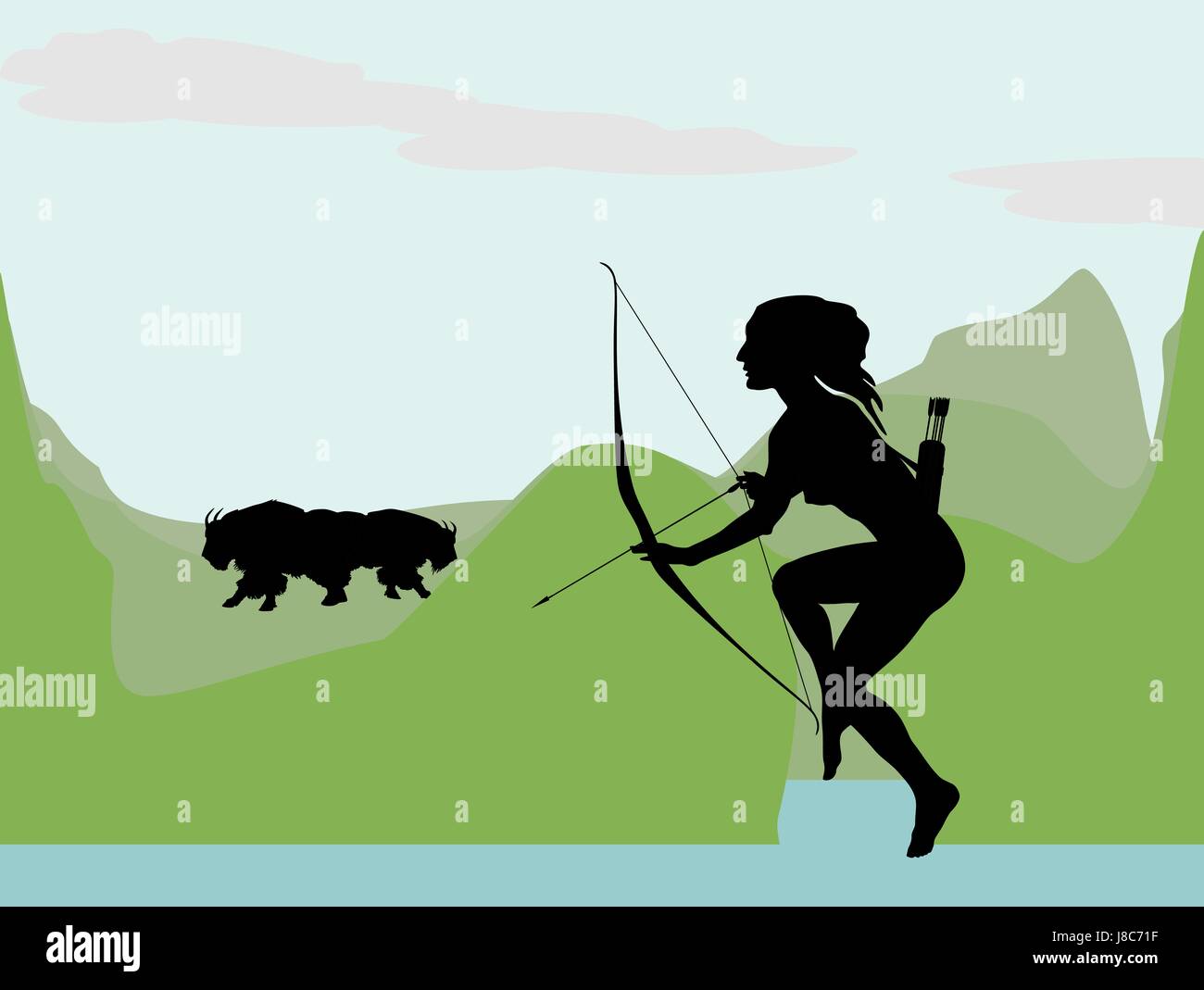 Alpine goat illustration hi-res stock photography and images - Alamy
