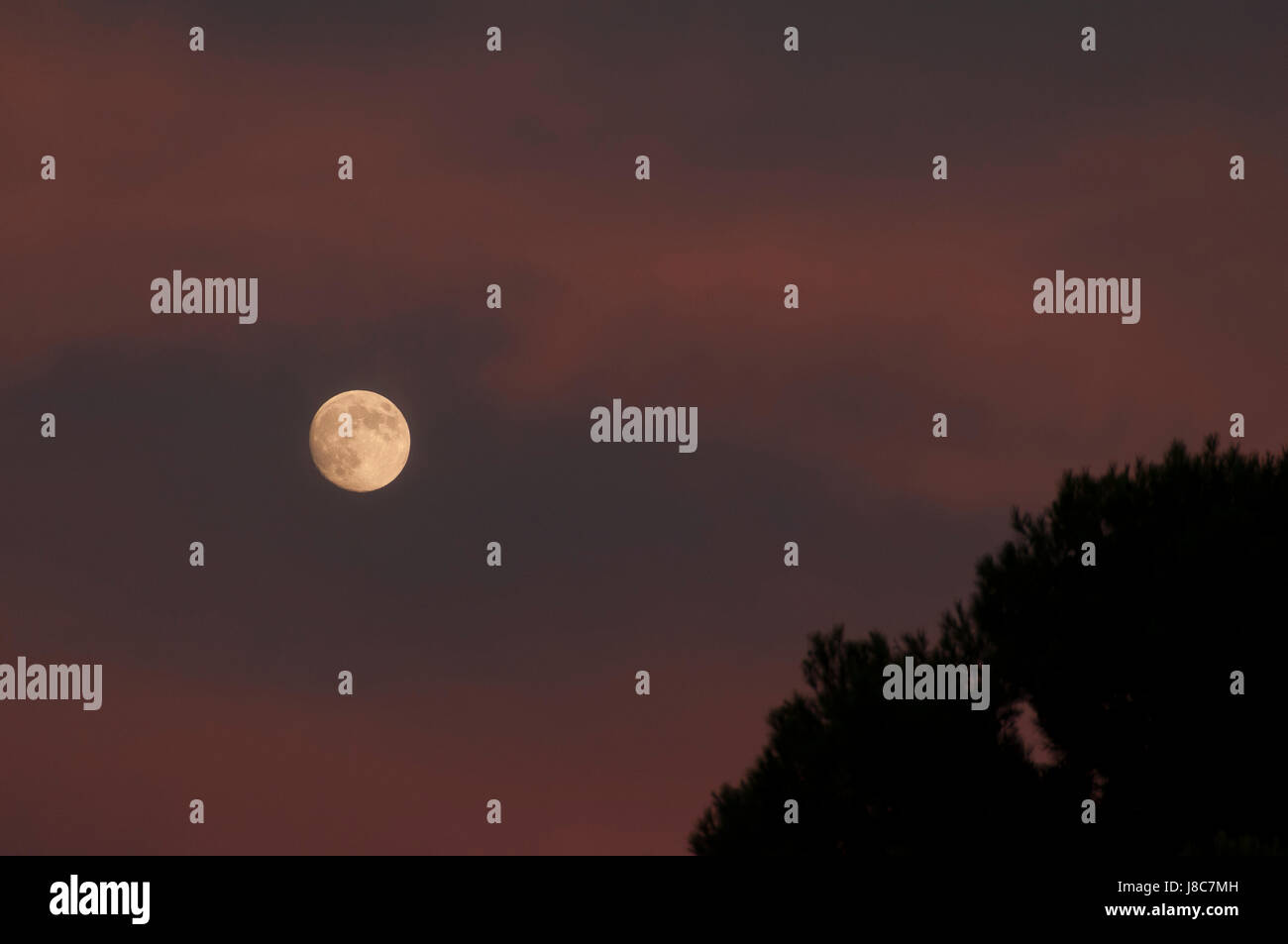 Horizontal moon nightfall nobody hi-res stock photography and images ...