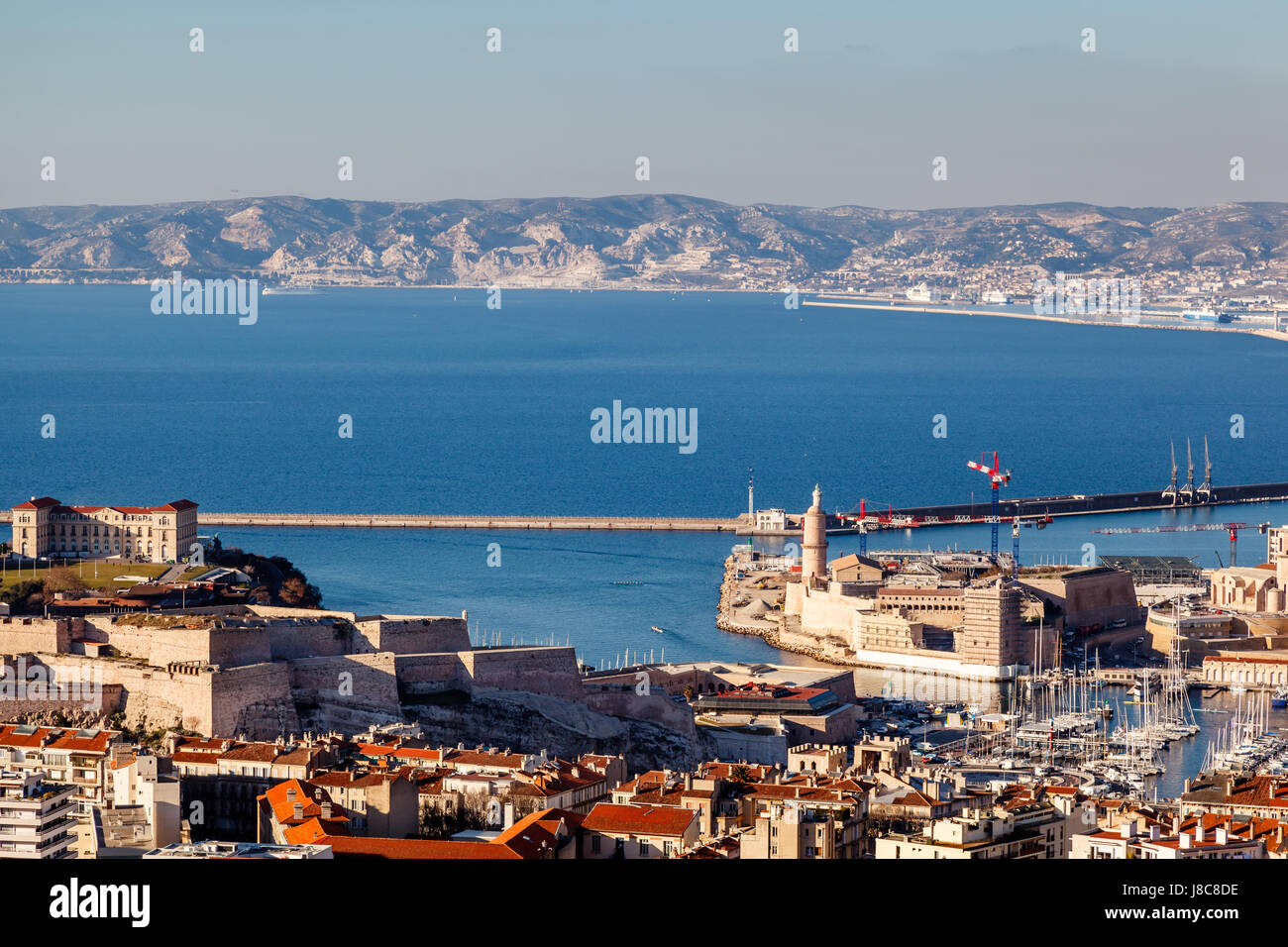 Aerial View of Marseille City and its Harbor, France Stock Photo - Alamy