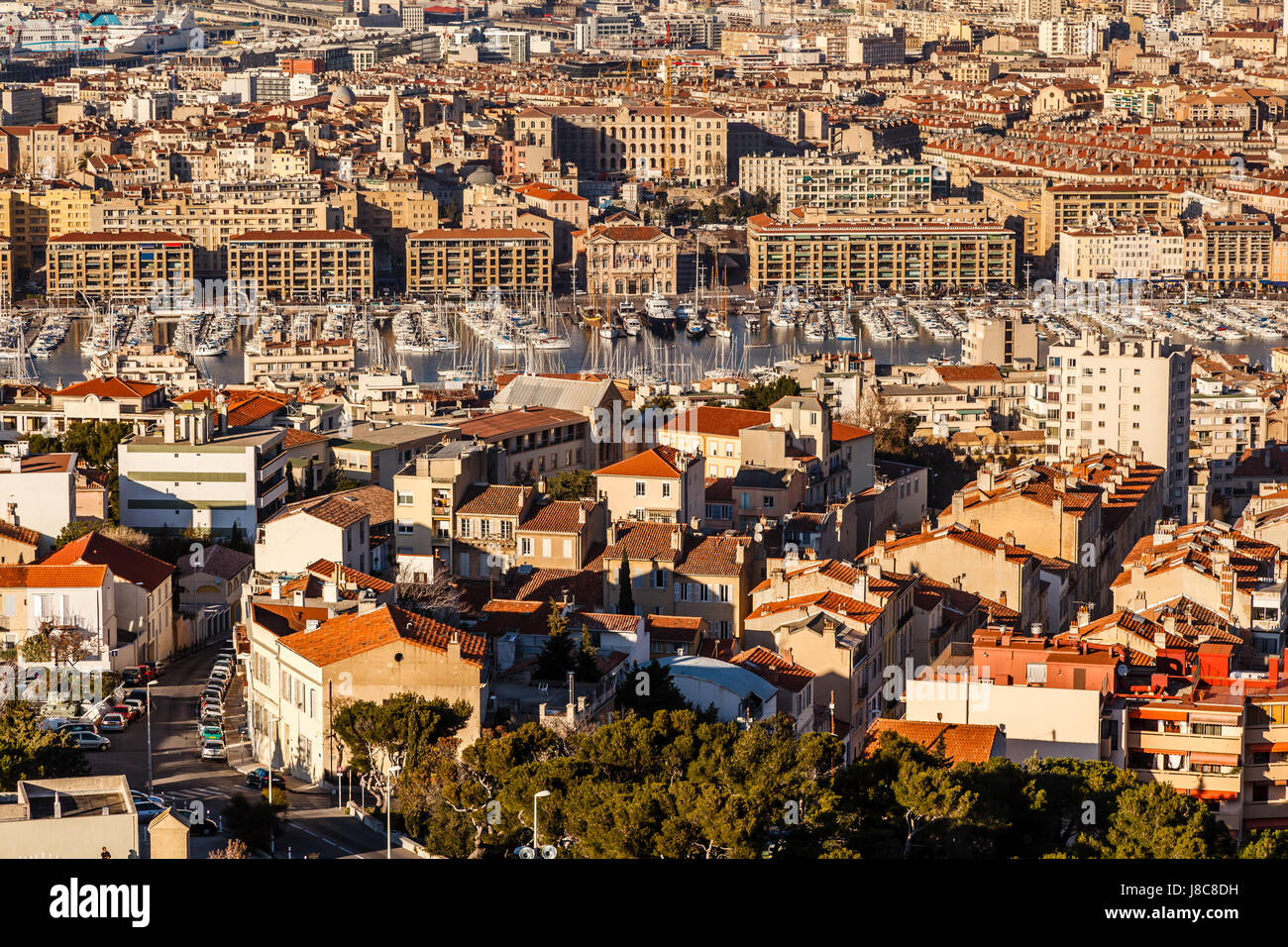 Aerial View of Marseille City and its Harbor, France Stock Photo - Alamy