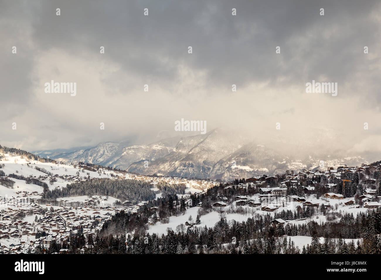 Aerial View on Ski Resort Megeve in French Alps, France Stock Photo - Alamy