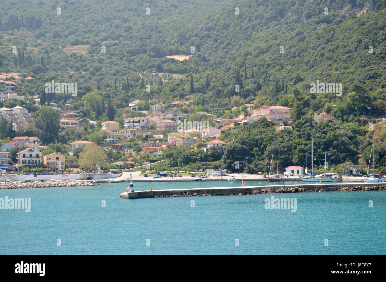 Sami port in Kefalonia , Greece Stock Photo - Alamy