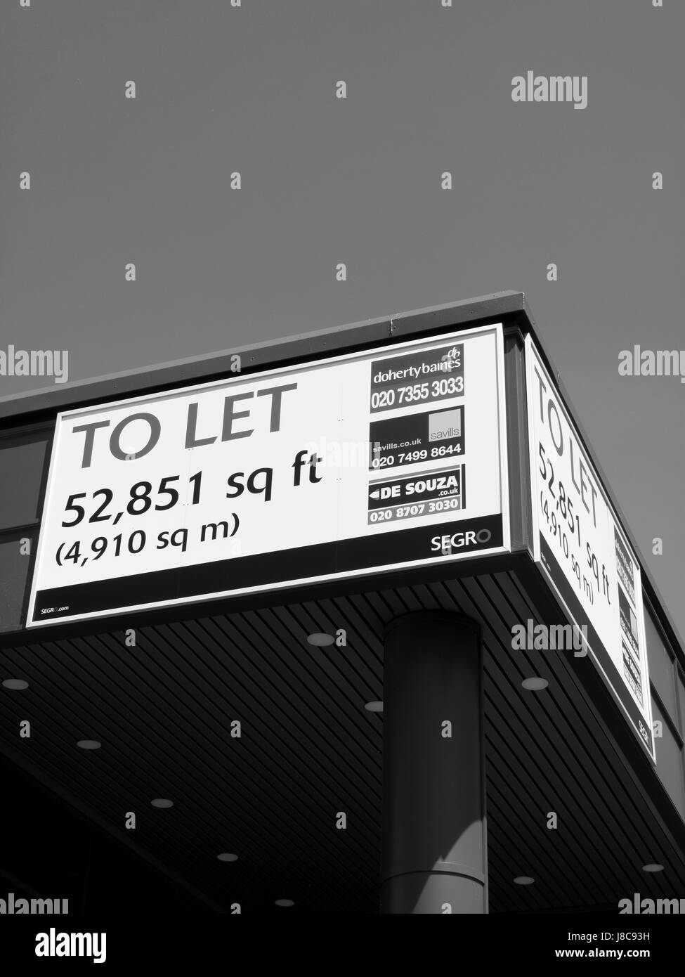 Estate agents industrial warehouse and office units to let sign Stock ...