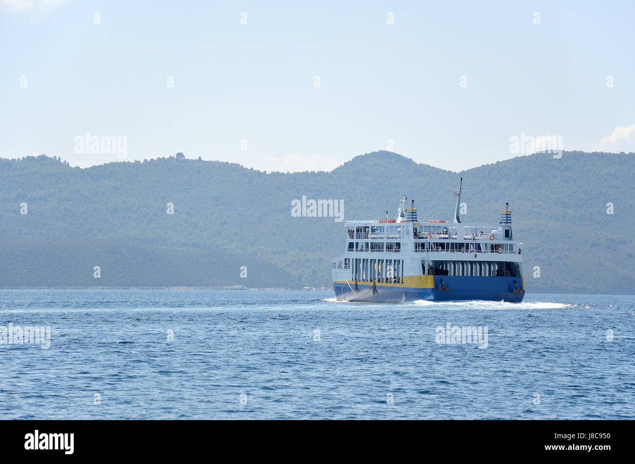 Ferry boat in the sea Stock Photo - Alamy