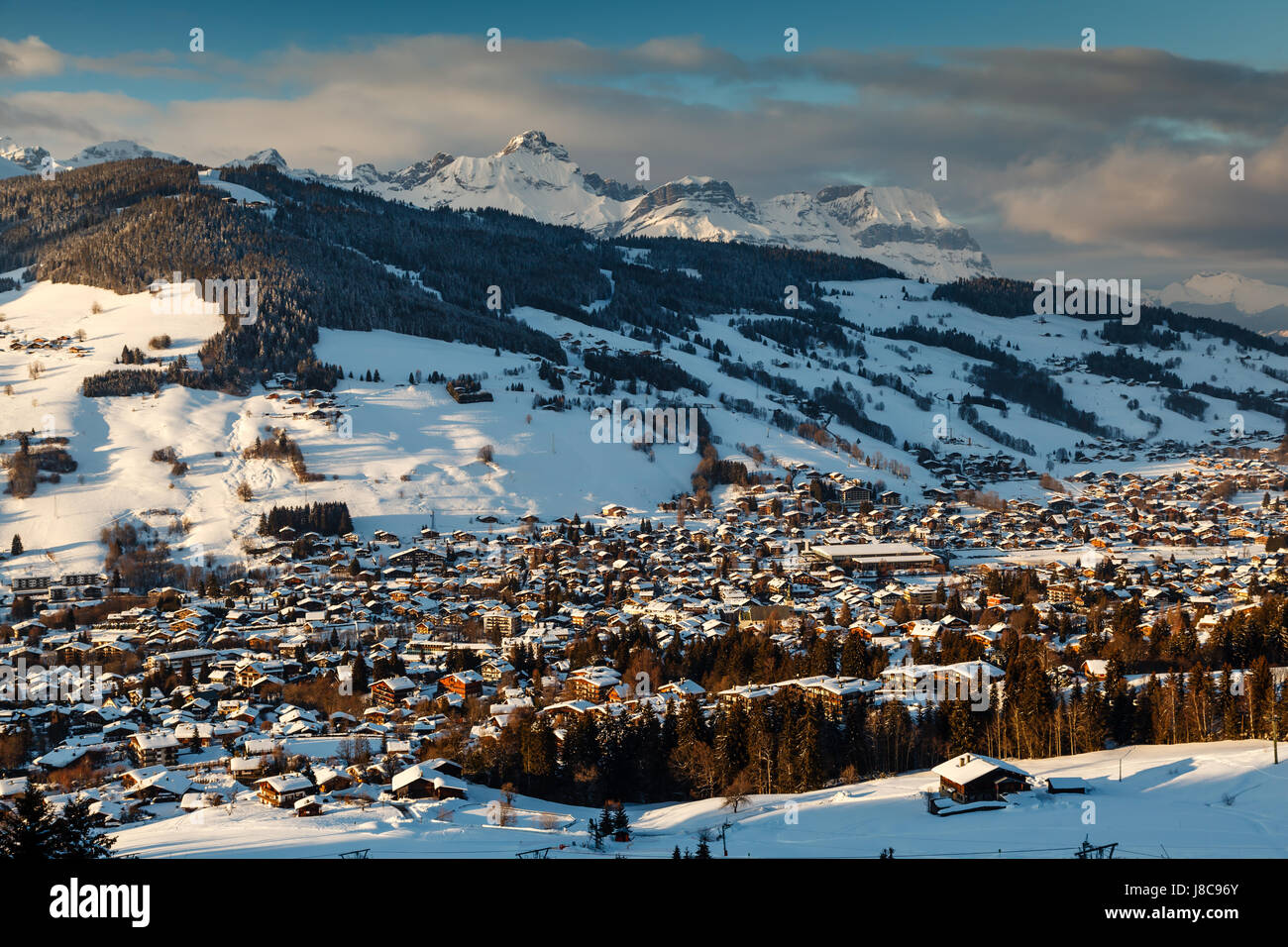 Aerial View on Ski Resort Megeve in French Alps, France Stock Photo - Alamy