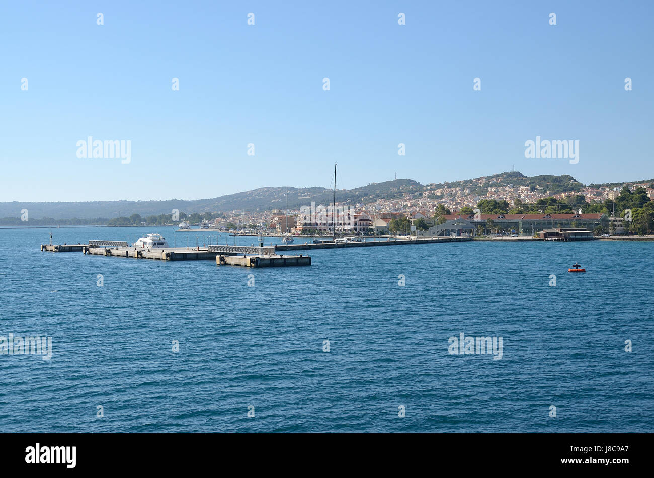 Argostoli port in Kefalonia , Greece Stock Photo - Alamy