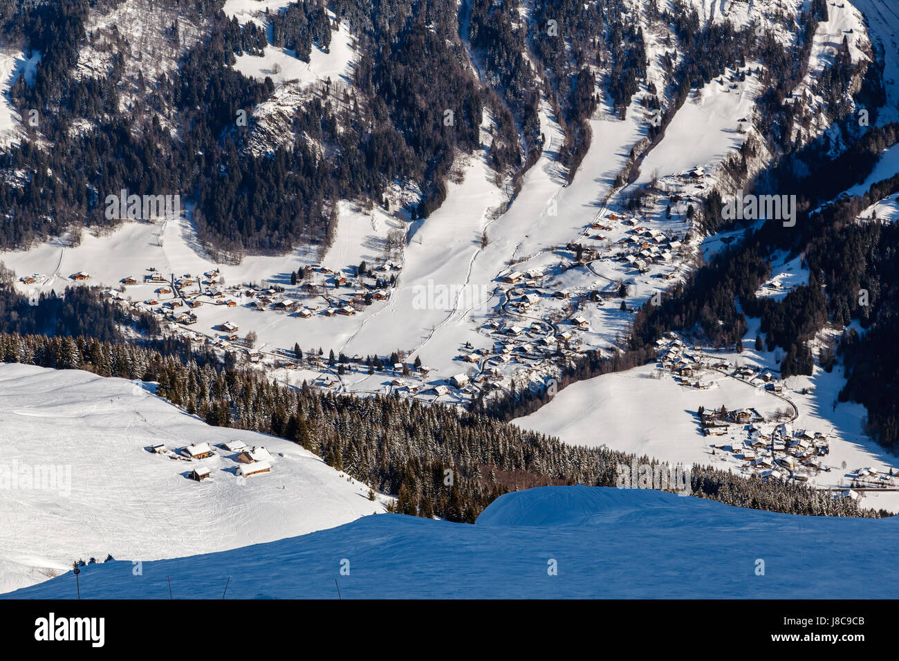 Aerial View on Ski Resort Megeve in French Alps, France Stock Photo - Alamy
