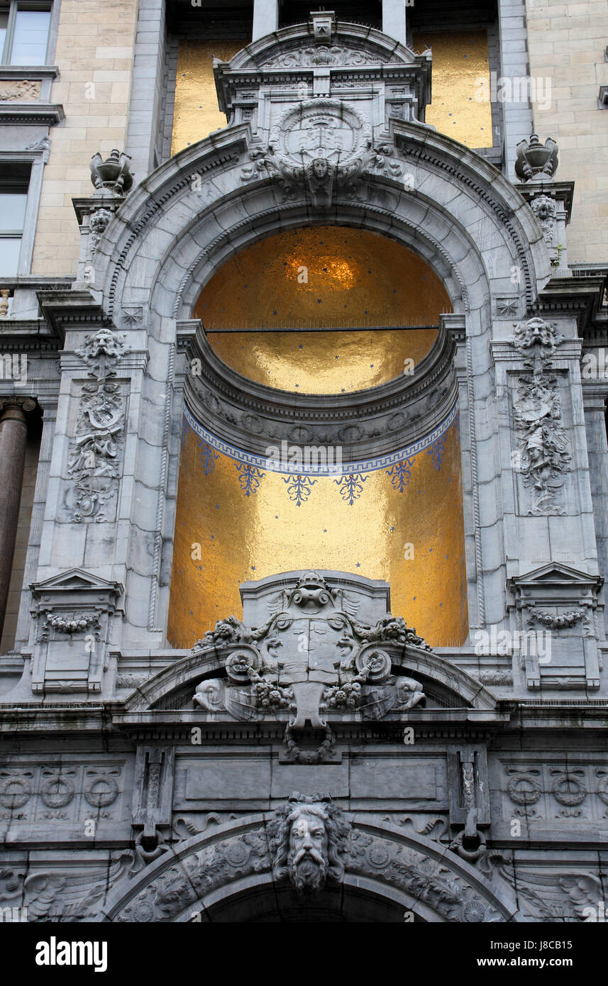 historical, relief, circular arc, mosaics, mosaic, antwerp, balcony ...