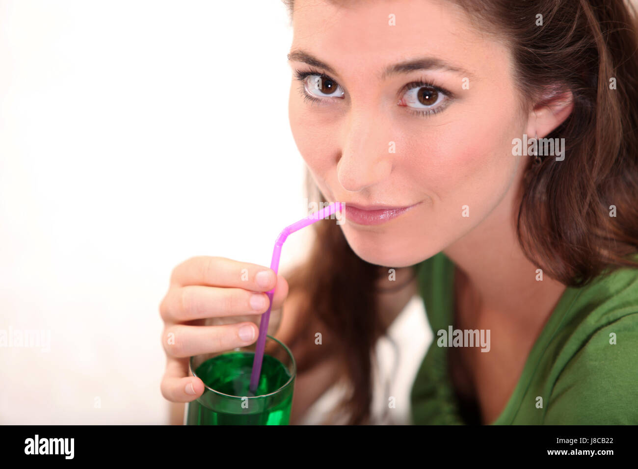 woman, glass, chalice, tumbler, drink, drinking, bibs, female, straw ...