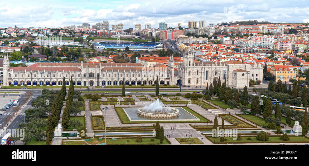 Panorama of jeronimos monastery at night hi-res stock photography and ...