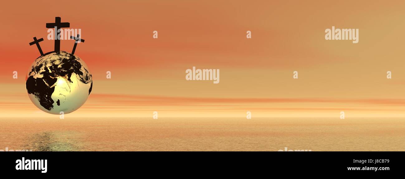 religion, religious, cross, illustration, globe, planet, earth, world ...