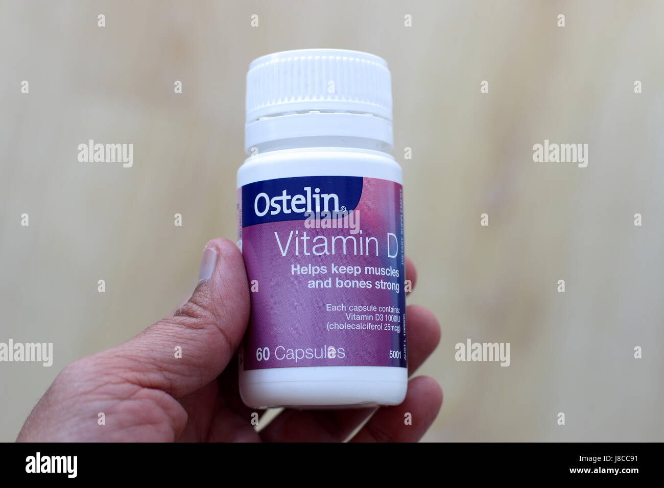 Ostelin Vitamin D Capsules isolated against white background Stock ...