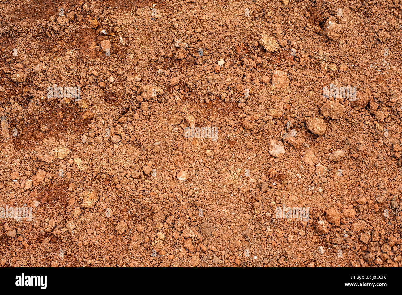 Tropical laterite soil or red earth background. Red mars seamless sand ...