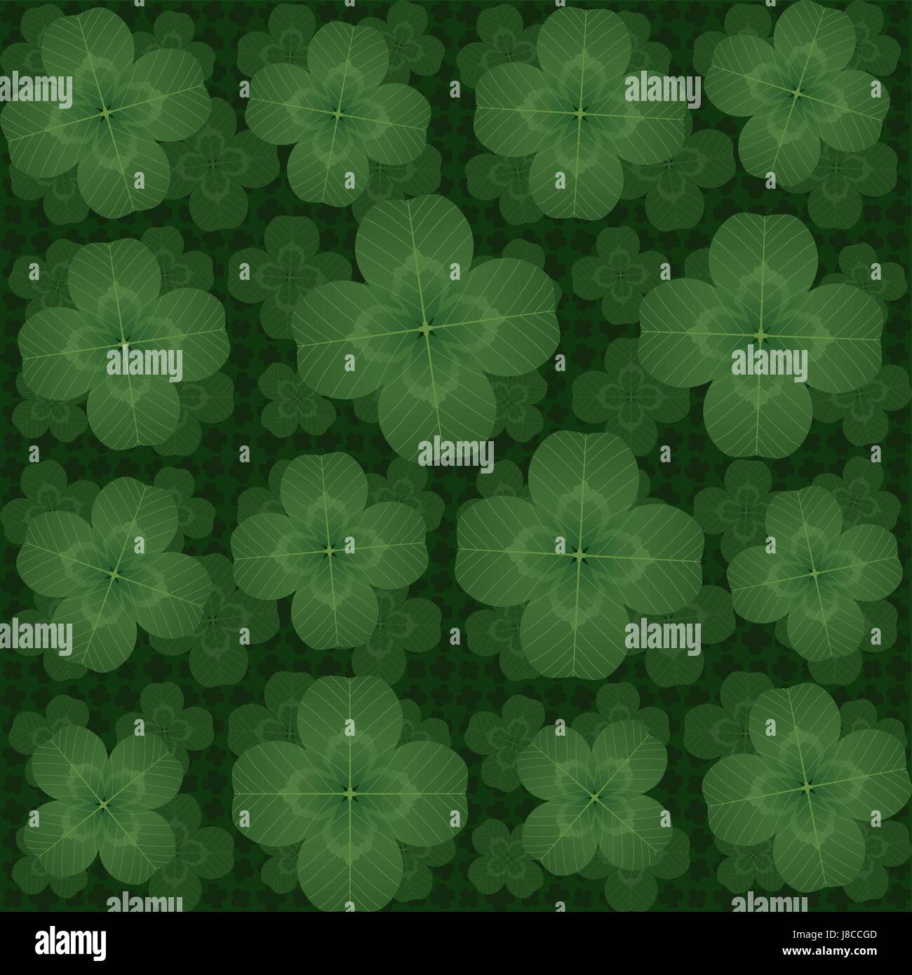 Four leaf clover vector seamless pattern background Stock Vector Image ...