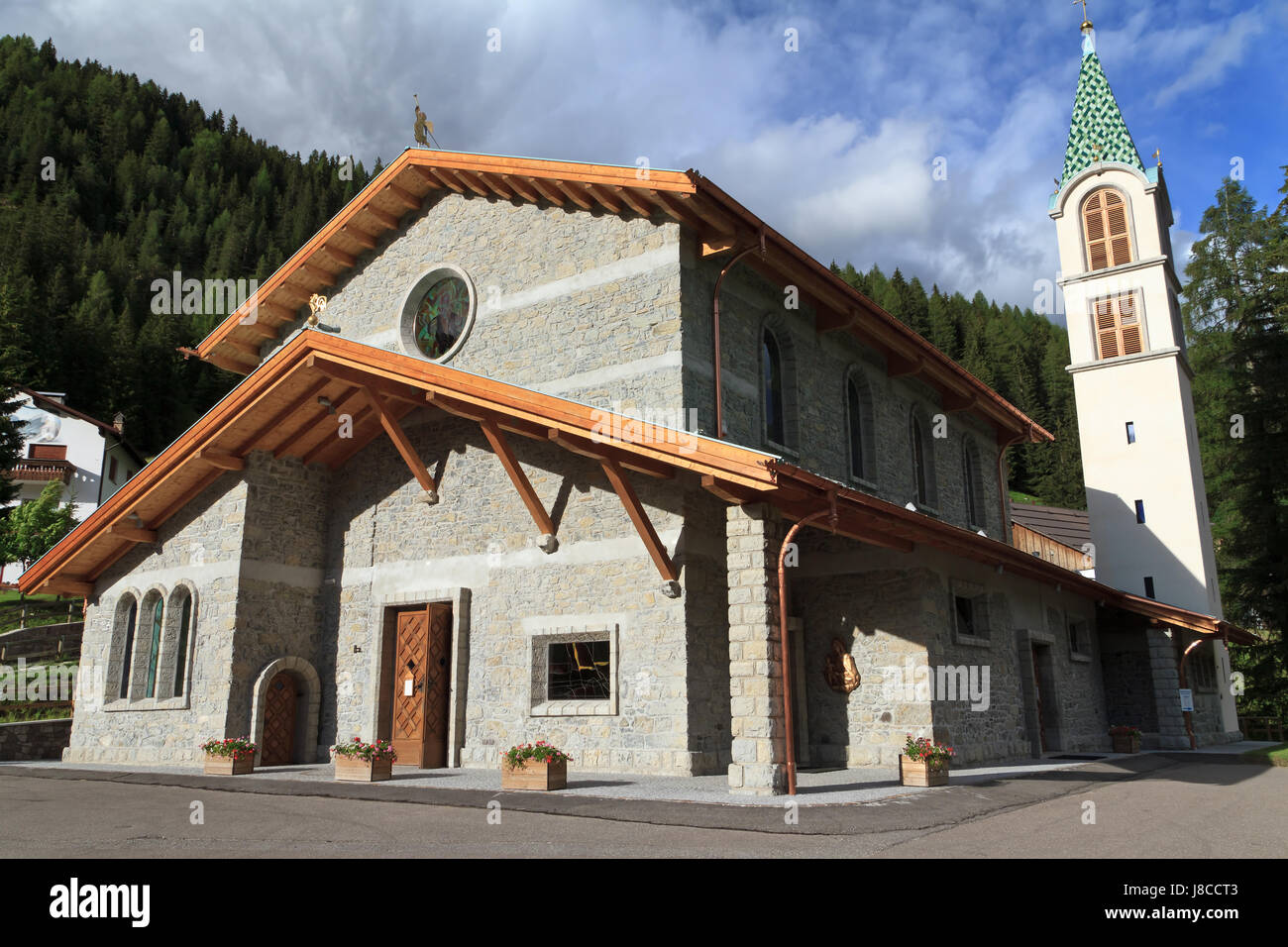 church, city, town, alps, style of construction, architecture ...