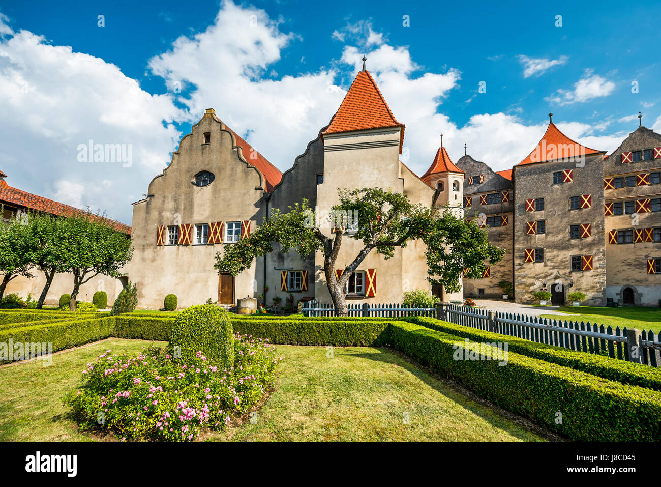 Visiting Harburg castle. Romantic road Stock Photo - Alamy
