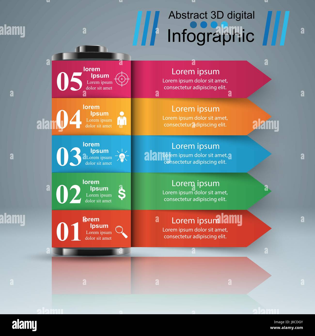 Business Infographics. Battery icon Stock Vector Image & Art - Alamy