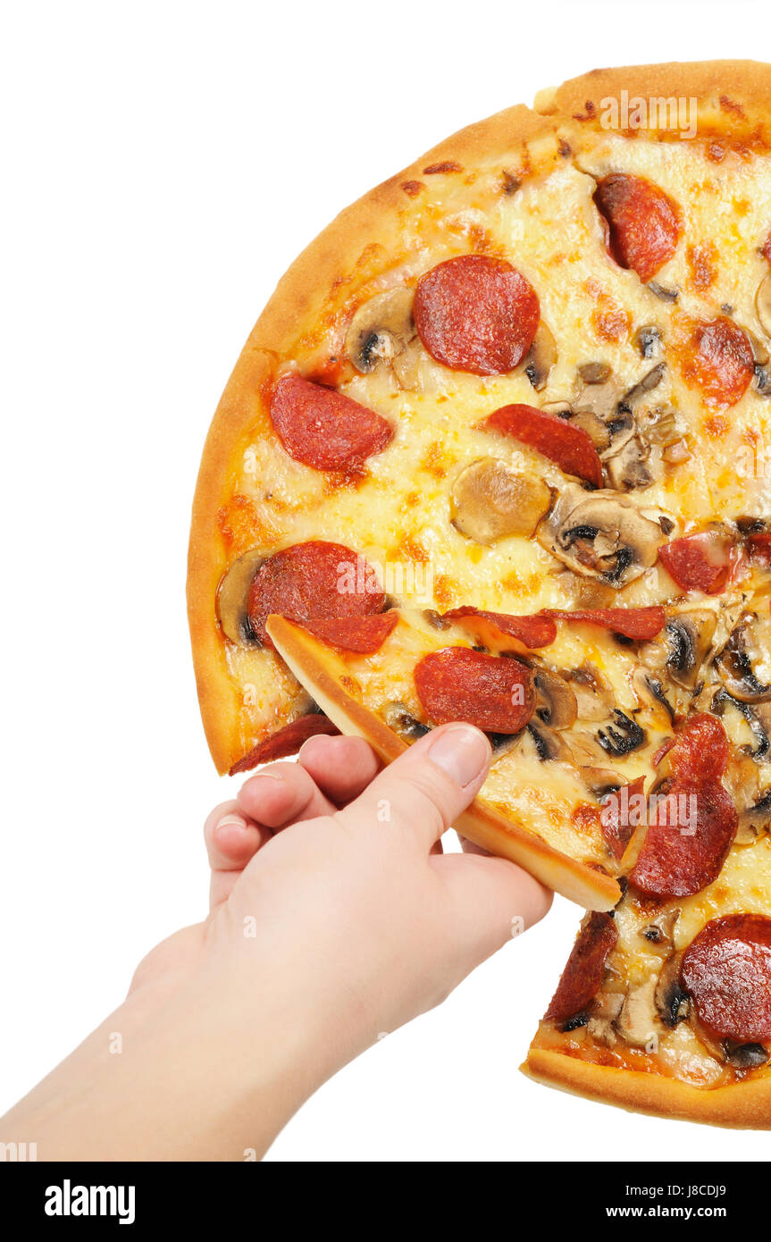 food, aliment, pastry, sausage, hold, gourmet, cut, arm, pizza, italian ...