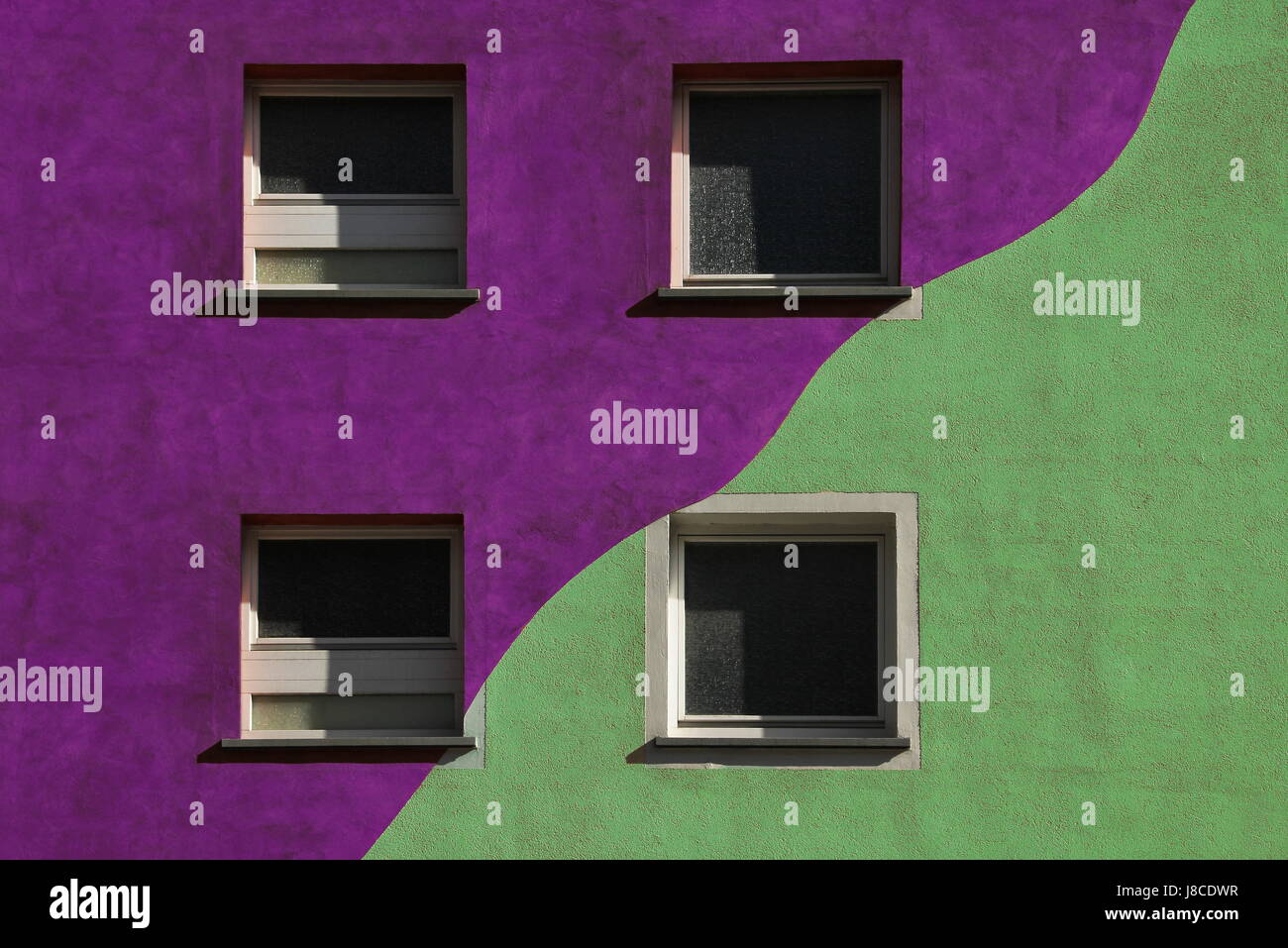 green, window, porthole, dormer window, pane, four, purple, facade ...