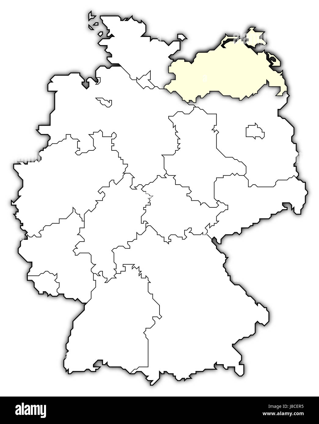 Germany mecklenburg germany vorpommern map hi-res stock photography and ...