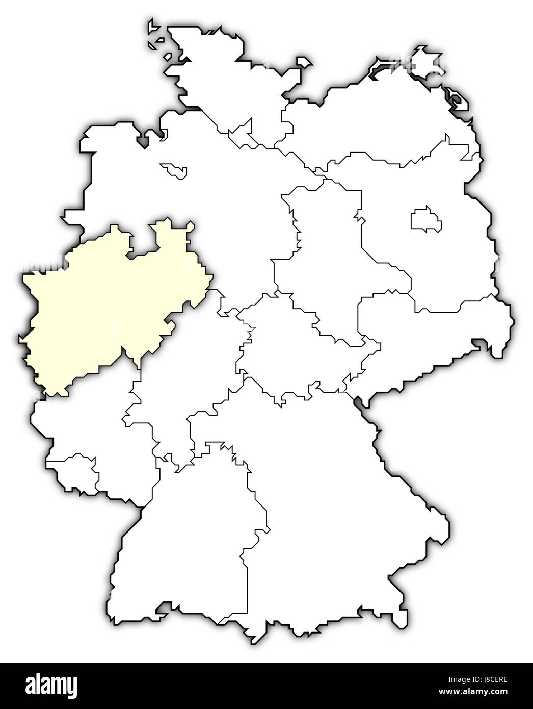 Nrw map hi-res stock photography and images - Alamy