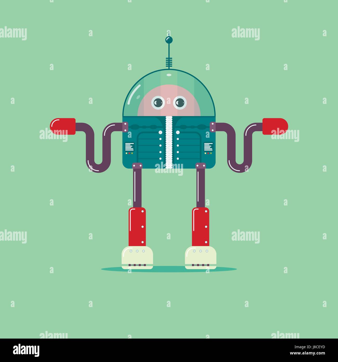 Flat robot illustration Stock Vector Image & Art - Alamy
