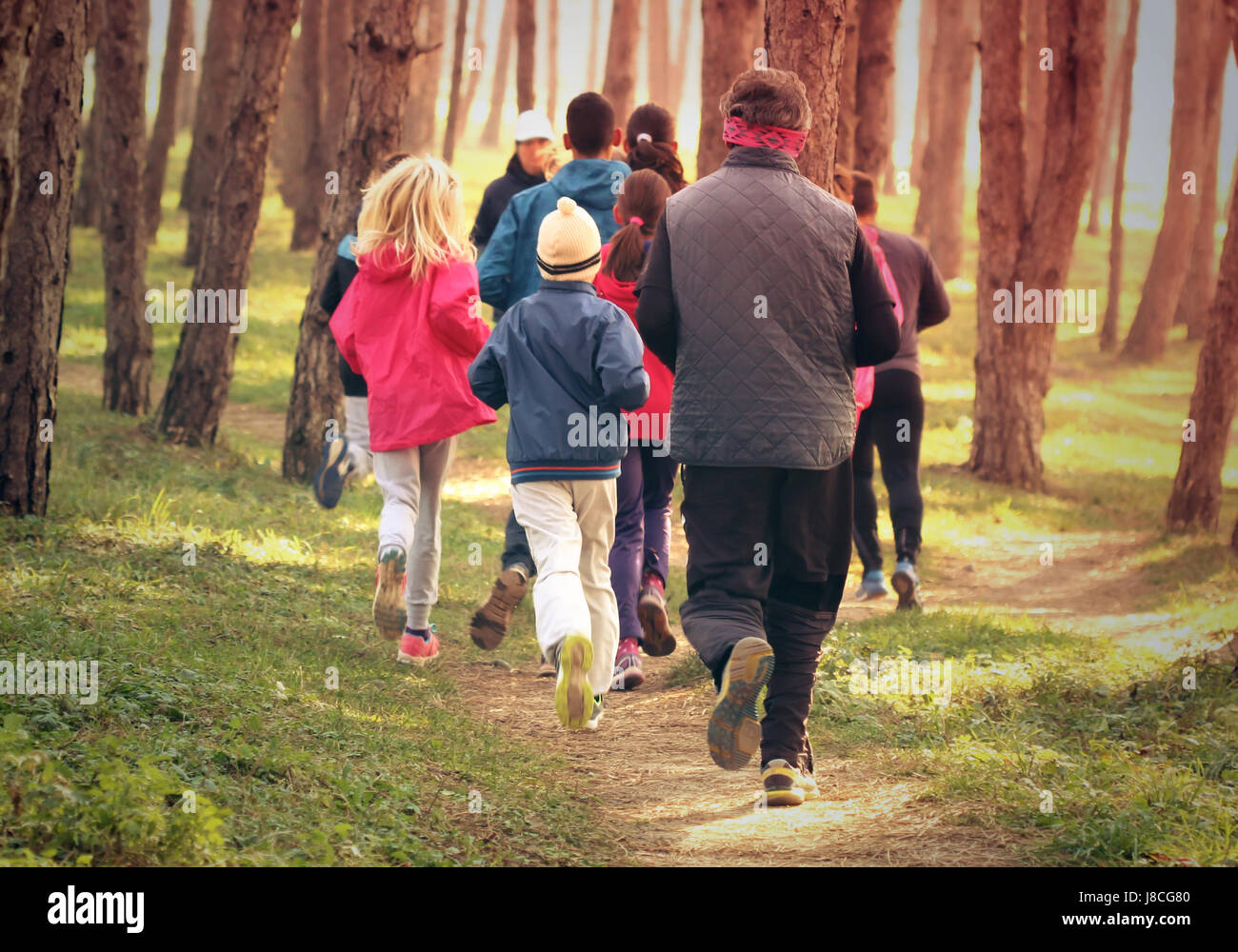 Group of people in the forest hi-res stock photography and images - Alamy