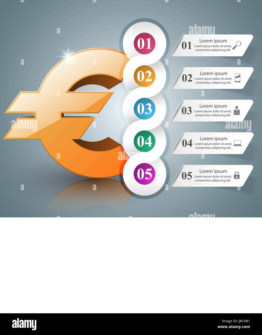 3D infographic.Euro, Money icon Stock Vector Image & Art - Alamy