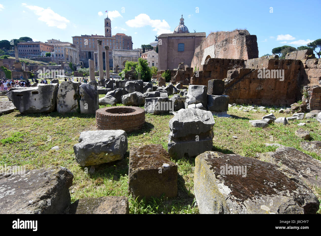 The ancient remains of the Roman Forum in Rome , Italy Stock Photo - Alamy