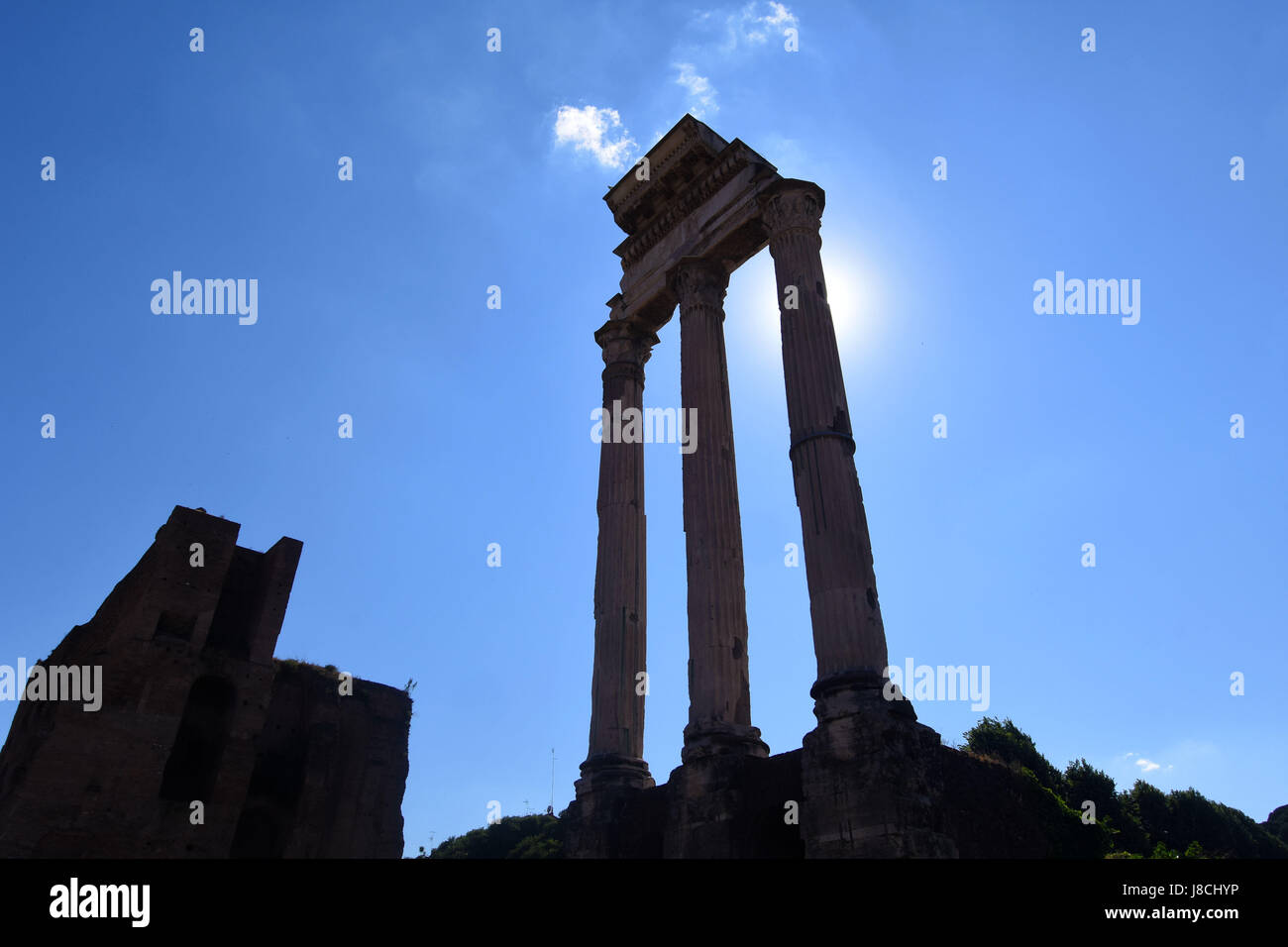 The ancient remains of the Roman Forum in Rome , Italy Stock Photo - Alamy