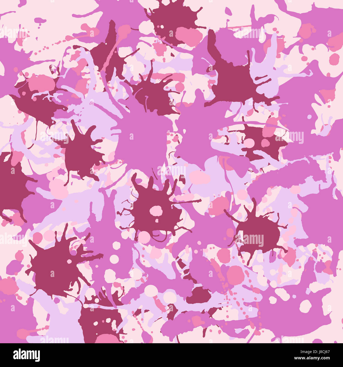 Pink lilac shades ink paint splashes colorful background square Stock ...