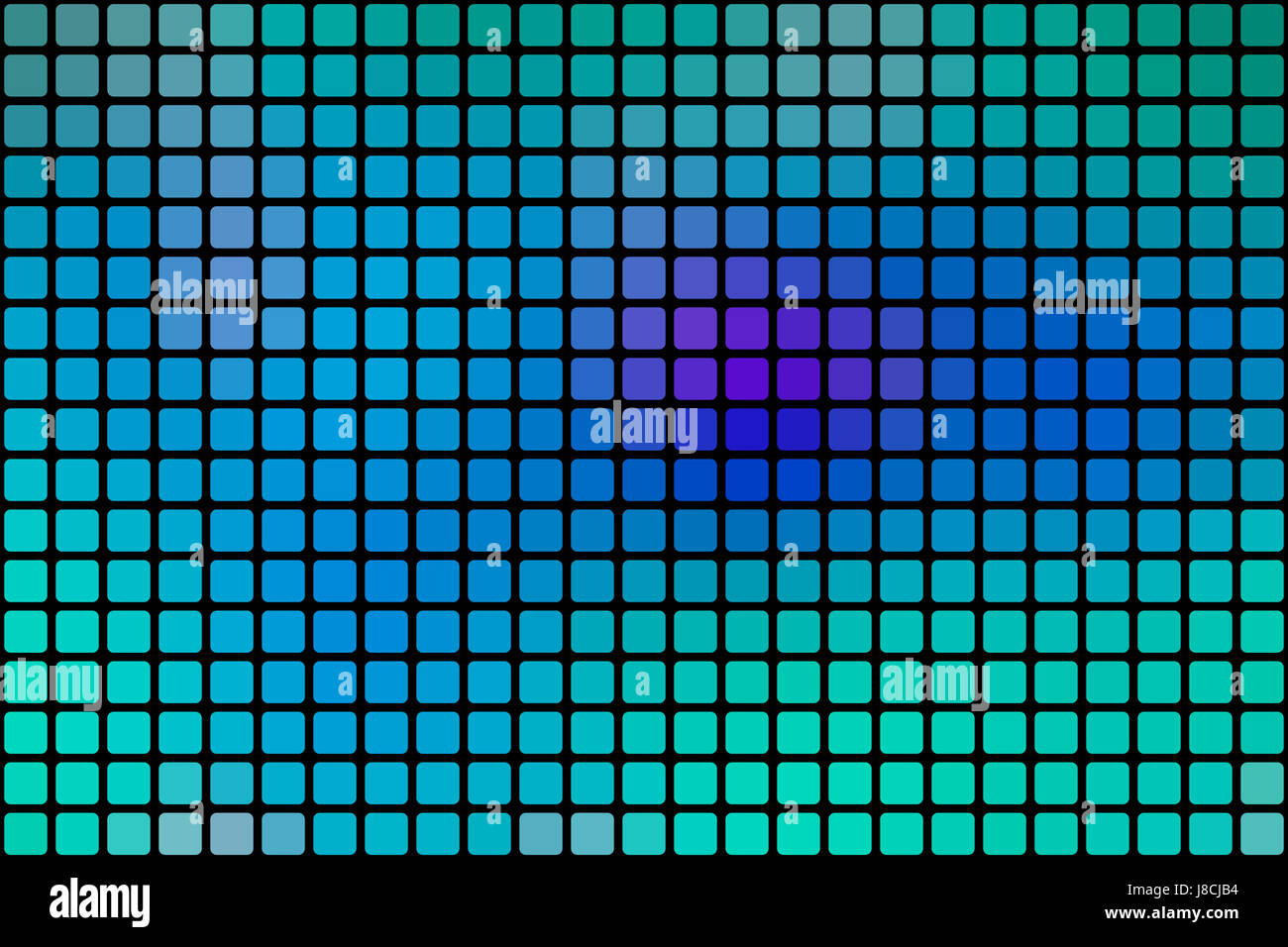 Turquoise blue purple abstract mosaic background with rounded corners ...